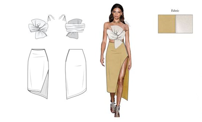 Create fashion flat technical drawing by Yelizozdemir | Fiverr