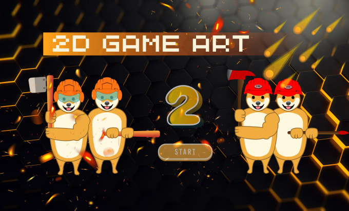 Create 2d game characters including sprites and assets by Adeelbaghoor ...