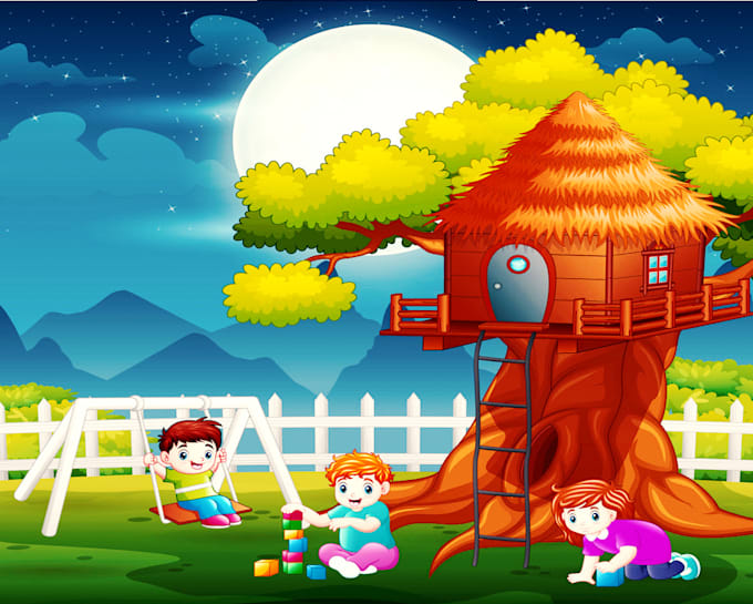 Illustrate children comic book cover, pages by Papsioned | Fiverr