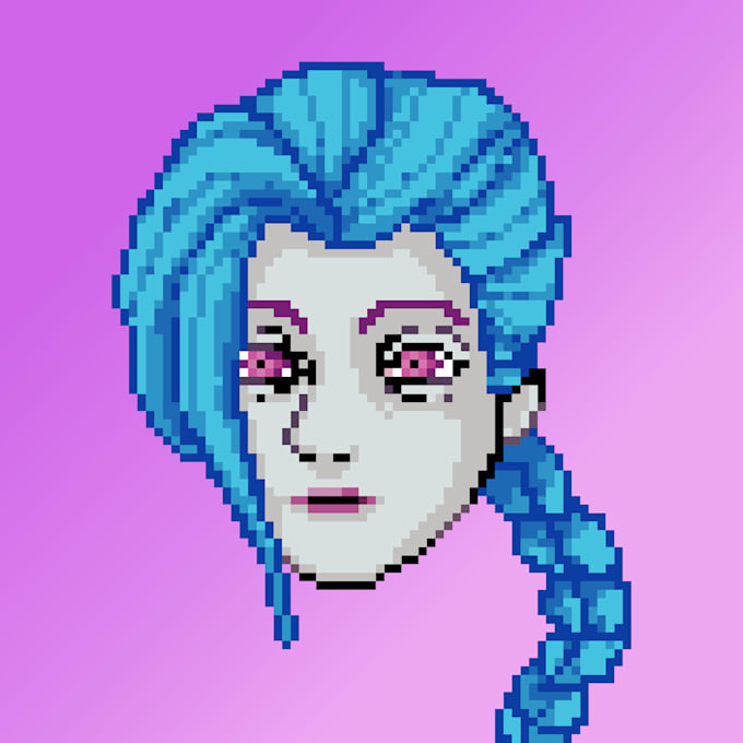 Make a synthwave pixel art loop animation or portrait by Paozuart | Fiverr