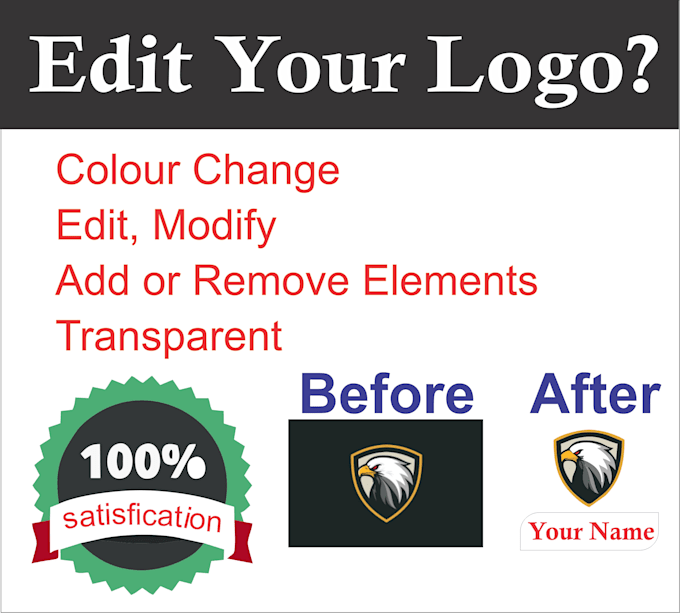 Edit, modify, change, redesign, logo design by Tayyabali749 | Fiverr