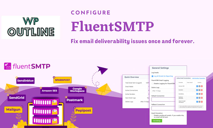 Install and configure fluent smtp in your wordpress site by Wpoutline ...