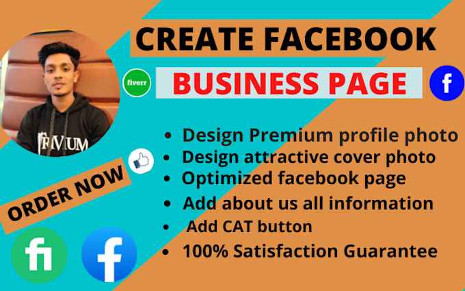 Do facebook business page create, design cover and logo by ...