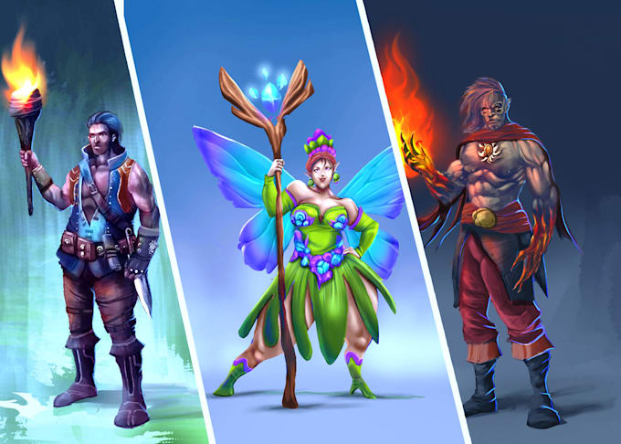 Draw character designs and prop concept arts by Kaushiksketchar | Fiverr