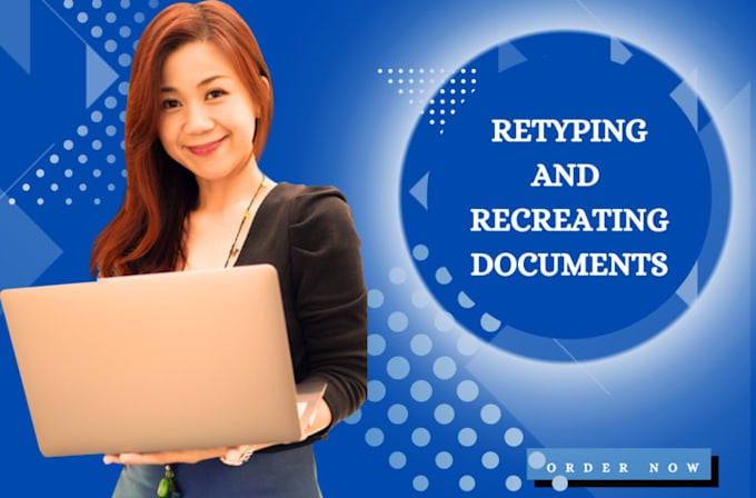Retype scanned documents, pdf to word and any kind of typing by ...