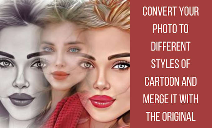 Merge photos after turning them into a cartoon and write on them by ...