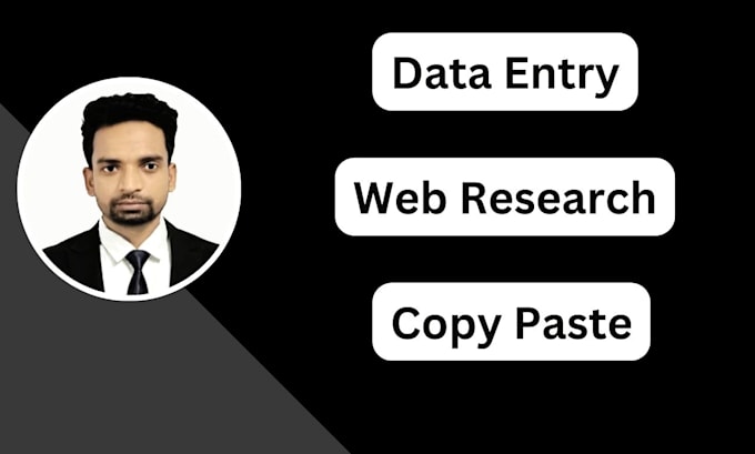 Do fastest copy paste data entry web research by Arjonva | Fiverr