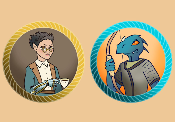 Draw a dnd portrait or original fantasy illustration by Polinka_dot ...