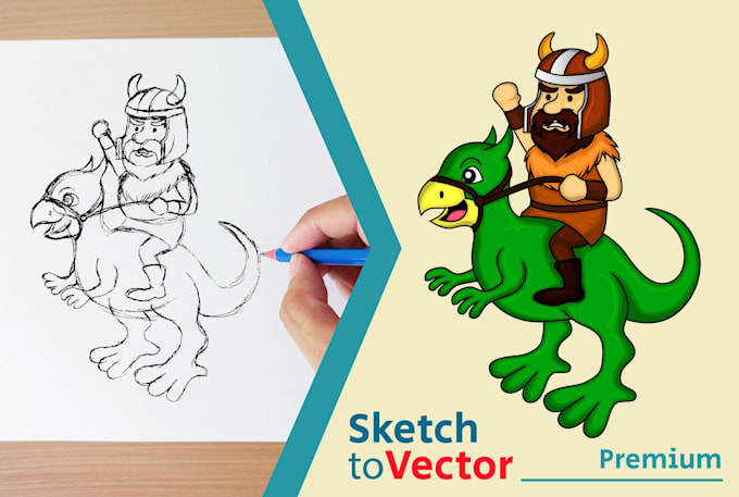 Convert your sketch to vector ai,eps,svg,pdf by Danihippo | Fiverr