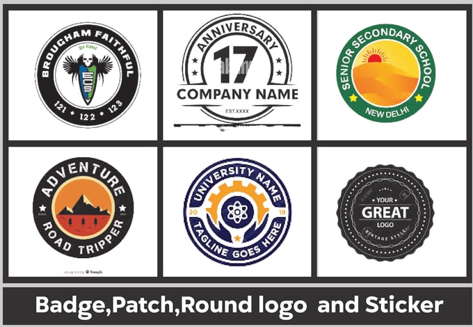 Make professional circular round logo, batch , patch sticker by ...