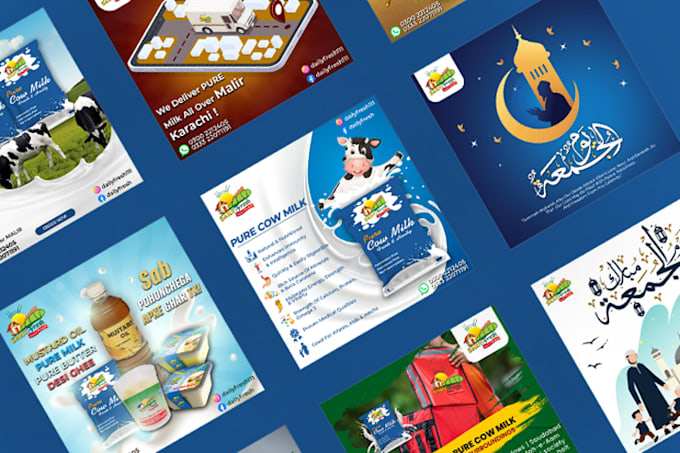 Prepare beautiful restaurant, farm, and product post design by ...