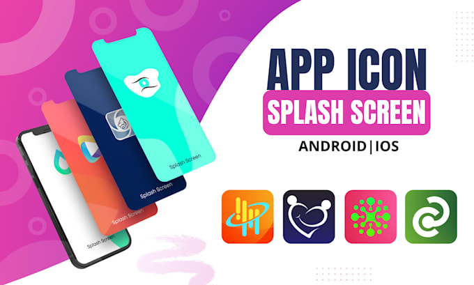 Do flat minimalist ios android app icon and splash screen design by ...