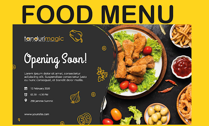 Do fun restaurant food menu design, menu card, menu board, digital by ...