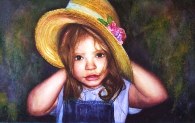 Create a cute watercolor kids based on your photo by Kierensmurraye ...