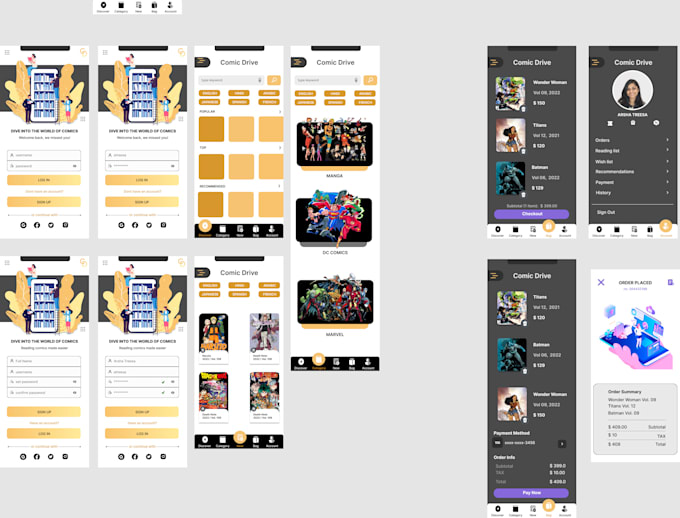 Create ui ux design and research documentation by Arshatreesa | Fiverr