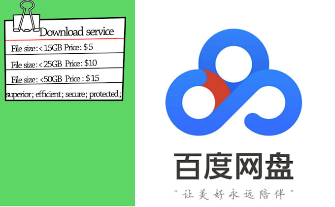 Help you download any baidu netdisk files by Yummy_123 | Fiverr