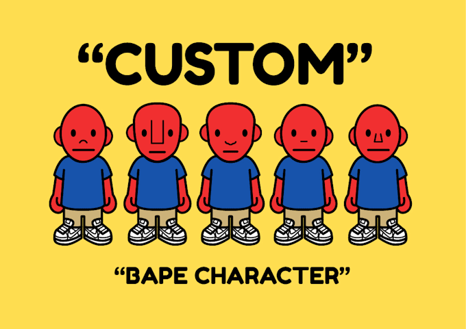 Create a unique custom bape styled character for you by Bapefaces | Fiverr