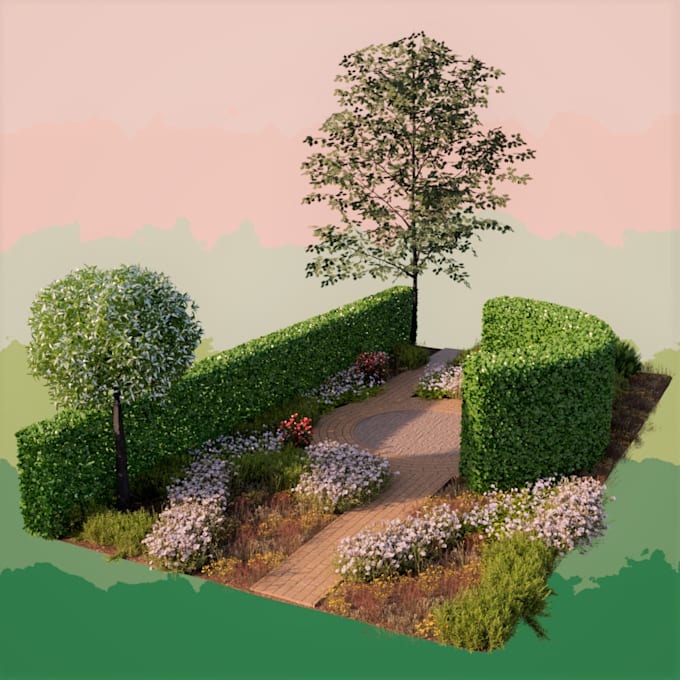 Make a realistic garden visualization by M3debylucas | Fiverr