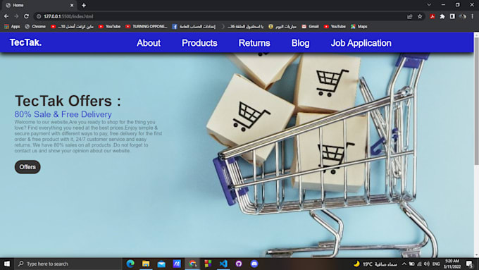 A static html,css,javascript website with the source code by Osamakeshta2 | Fiverr