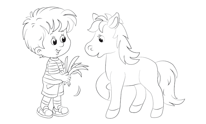 Draw gorgeous one line art illustration for kids by Graphic_tripty | Fiverr