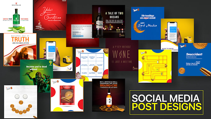 Create 30 unique social media posts designs for a whole month by ...