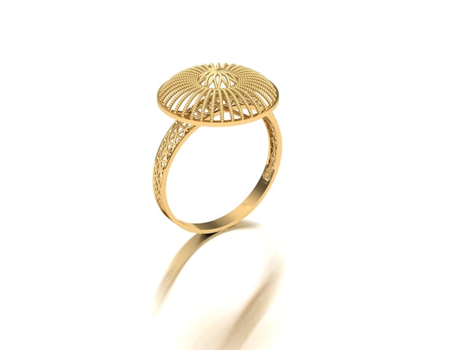 Create 3d printable models kuwaiti design low weight ring by ...