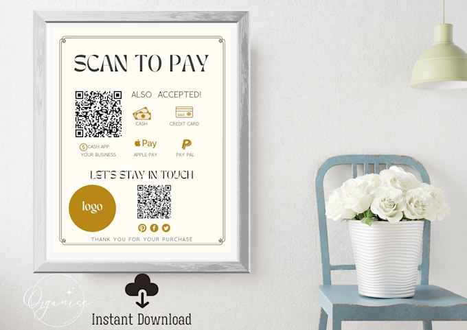 Create qr code payment sign for your small business by Basolmustafa ...