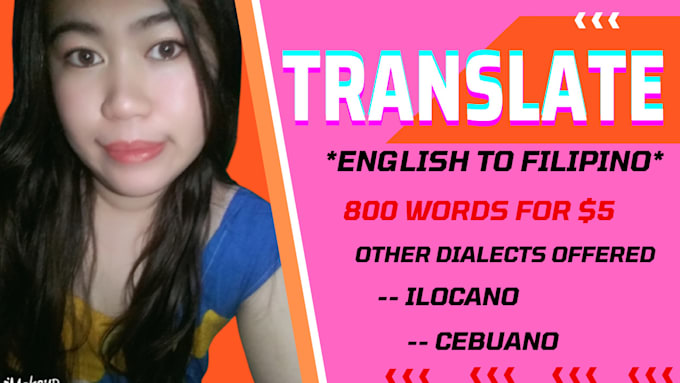 Translate 800 english words to filipino or cebuano ilocano vice versa ...