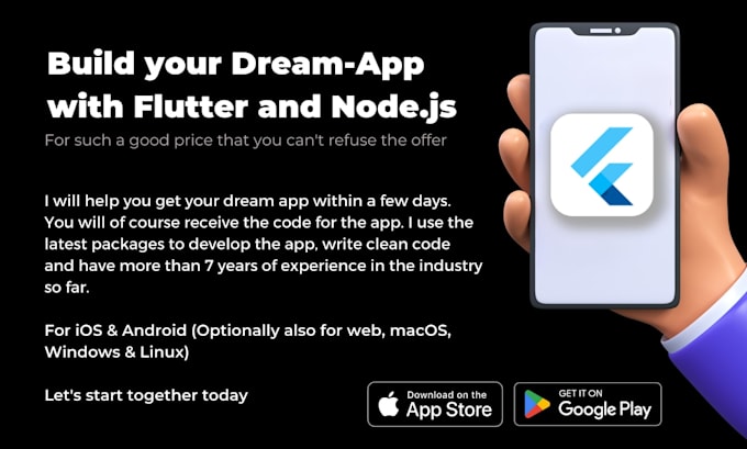 Develop your app with flutter by Robinjanke | Fiverr
