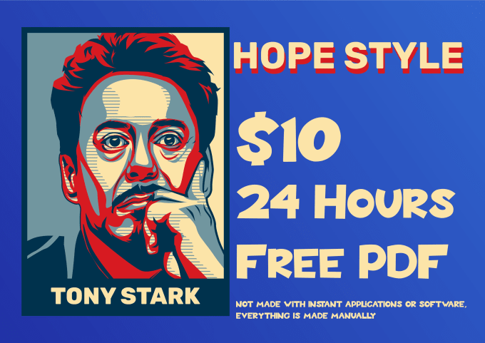 Make a unique hope style illustration for you by Danilyas | Fiverr
