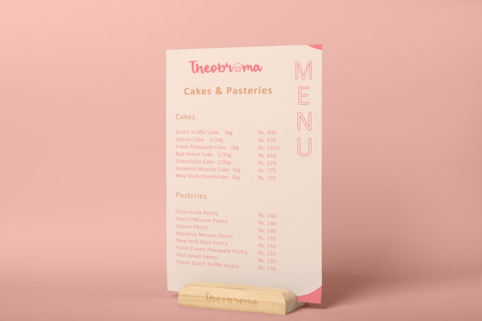 Design a menu card for your service by Didaranwar | Fiverr