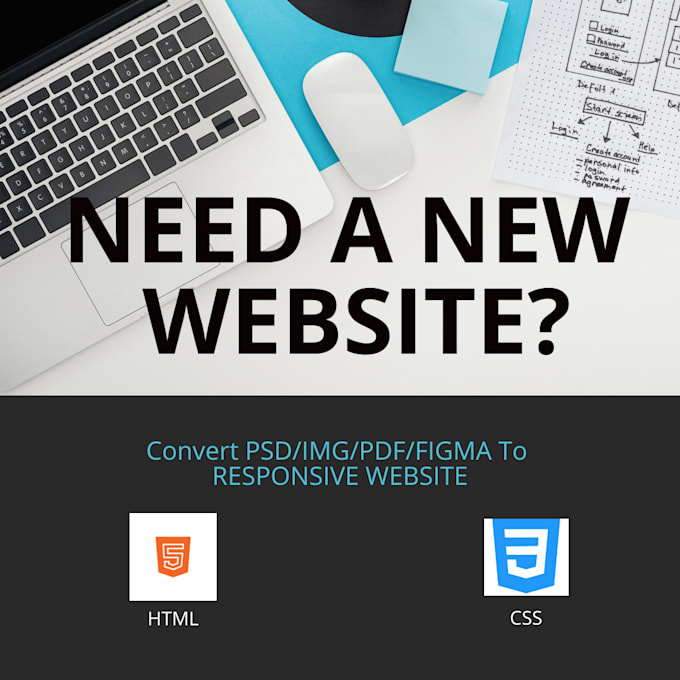 Convert Psd Figma Pdf To Html Using Html5 And Css3 And Make Responsive For You By Sarthakgaribe