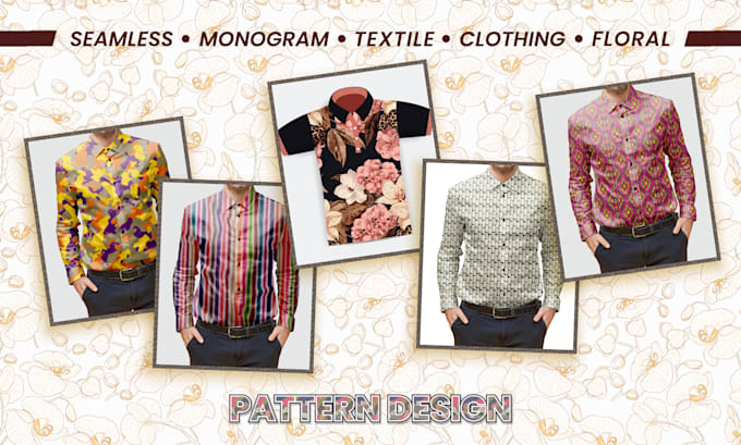 Do seamless monogram textile and clothing pattern design by ...