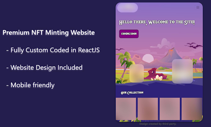 Design and create a custom nft minting website in react by Ajdesignio | Fiverr