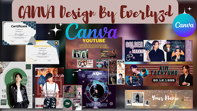 Create awesome and unique design using canva for you by Everlyzd | Fiverr