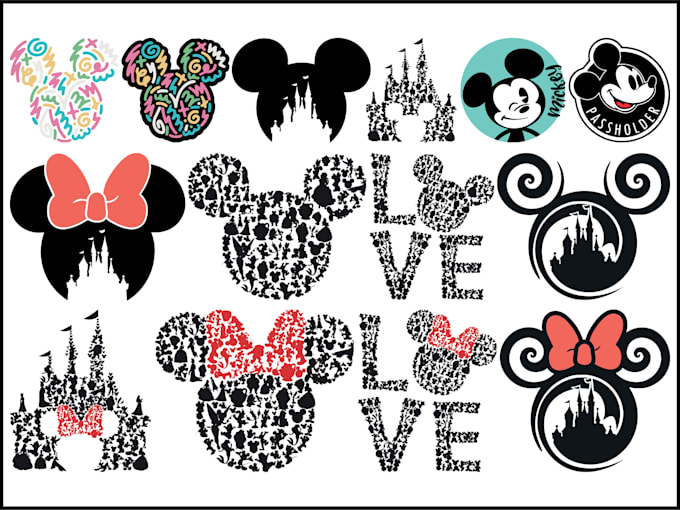 Disney 01 mix design bundle with 14 vector by Rosdibarahim | Fiverr