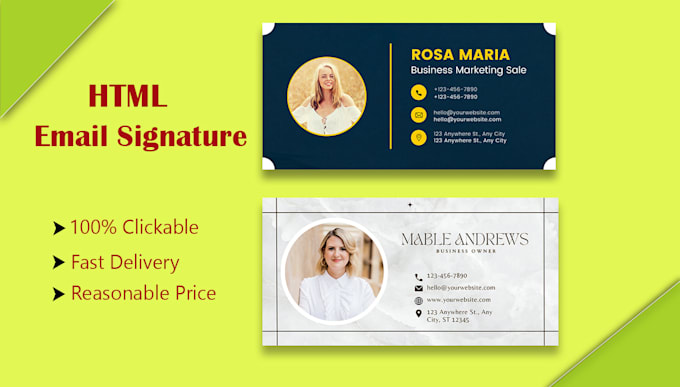 Create professional html email signature by Nishatsarker | Fiverr