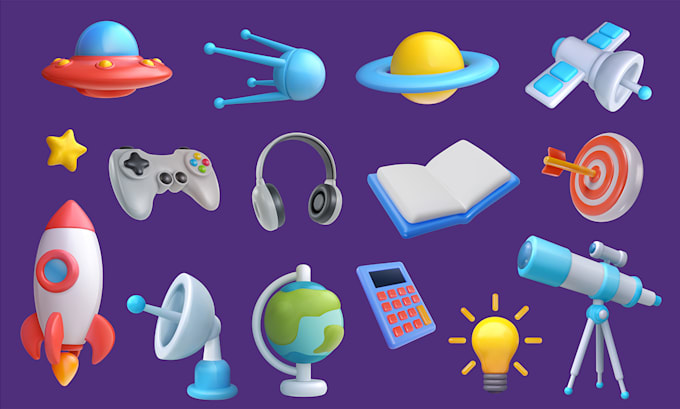 Create realistic bright cartoon 3d vector icon, symbol, sign by ...