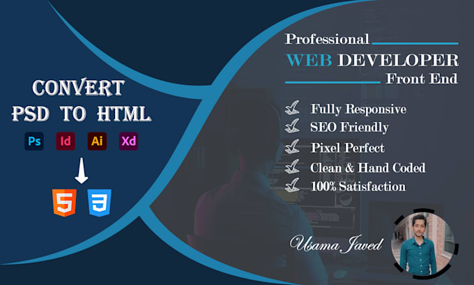 Convert your designs and psd into responsive html css webpages by Usama ...