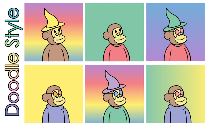 Create professional doodle nft art and cartoon style nft art by ...