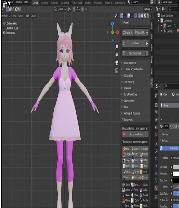 Design custom vrchat avatar, 3d model, vtuber,vriod, avatar in unity ...