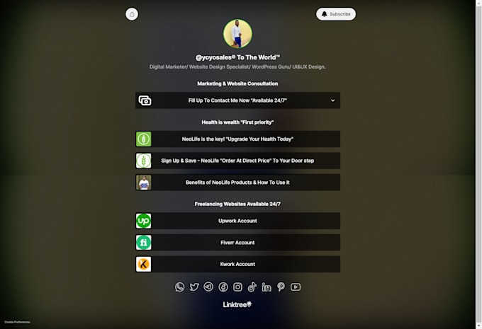 Setup linktree bio link tiktok shop social media ecommerce stan store, linkpop by Yoyosales | Fiverr