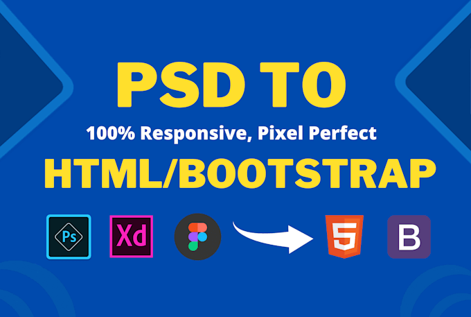 Convert psd to html, responsive bootstrap by Codefaze | Fiverr