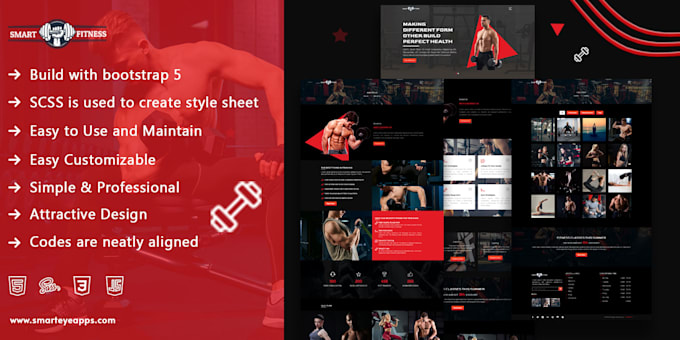 Create in website ,html,css js, bootstrap, scss by Ajinraj1995 | Fiverr