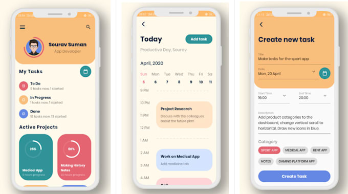 Ui designning using flutter by Radhikabanik | Fiverr