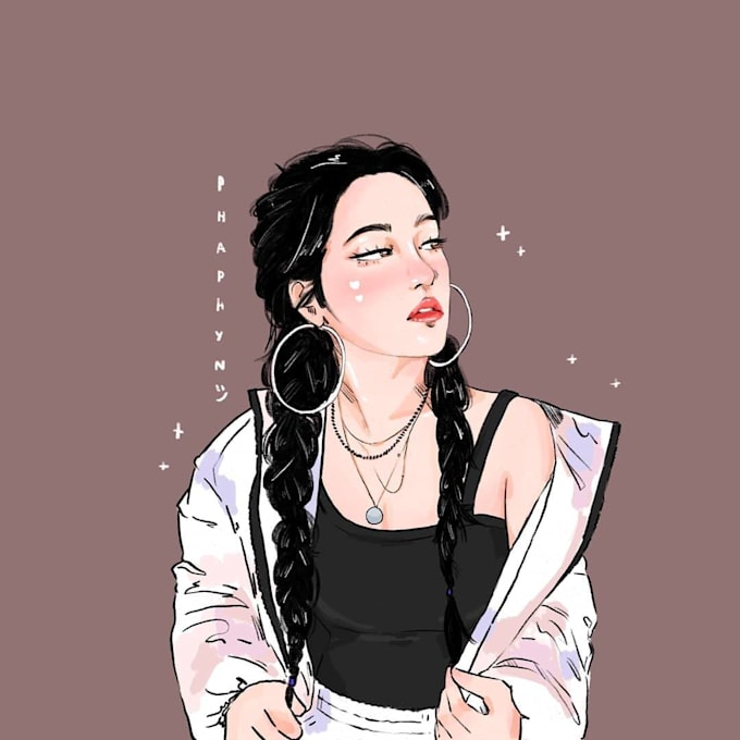 Drawing portrait likes 2d comic style by Phaphyn | Fiverr