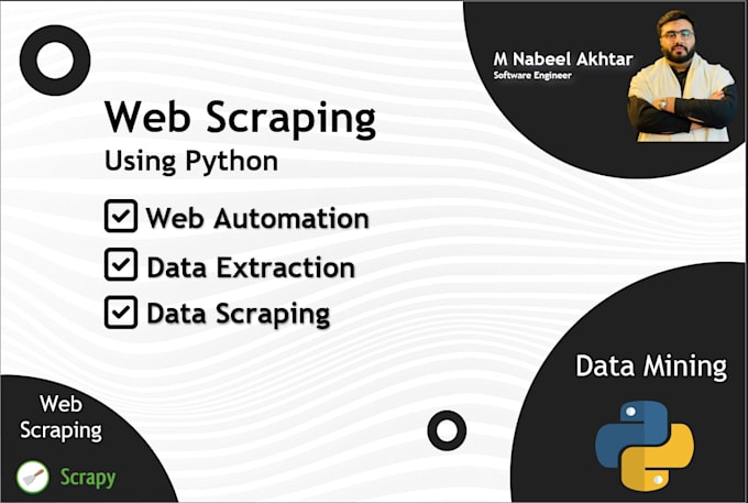 Do web scraping, data mining, data extraction with python by Nabeelakhtar_05 | Fiverr