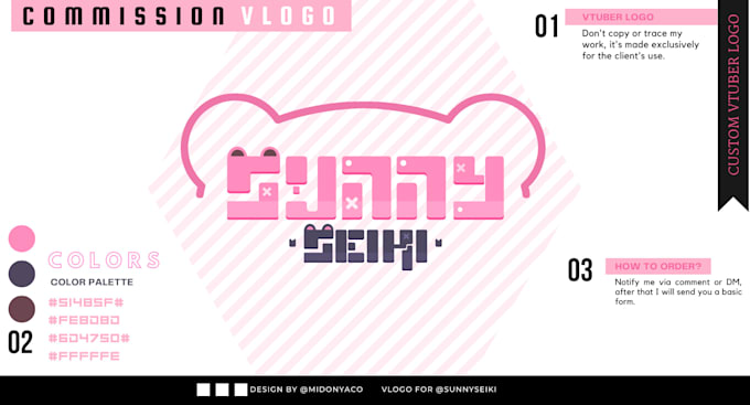 Make a custom vtuber logo for your debut redebut streamer by Midonya ...