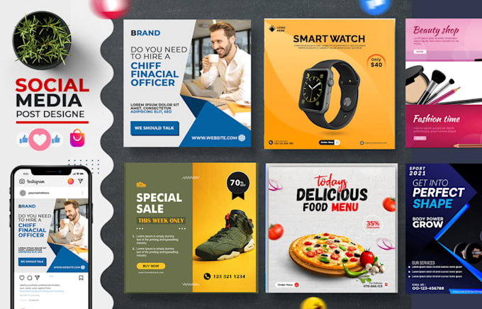 Design modern and attractive instagram posts in just 12hrs by ...