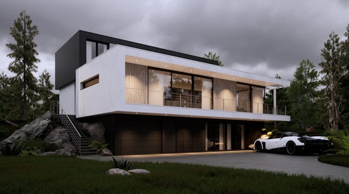Exterior render of your 3d sketchup model by Renatosobral | Fiverr